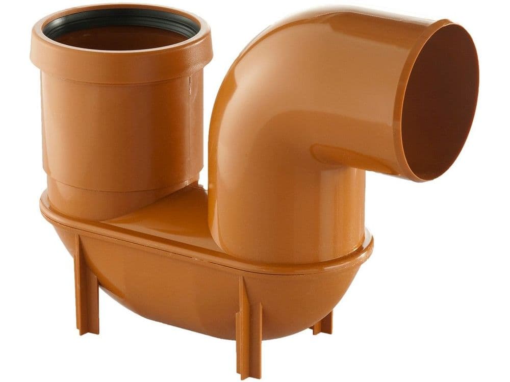Low Level P Trap Gully 110mm - Terracotta