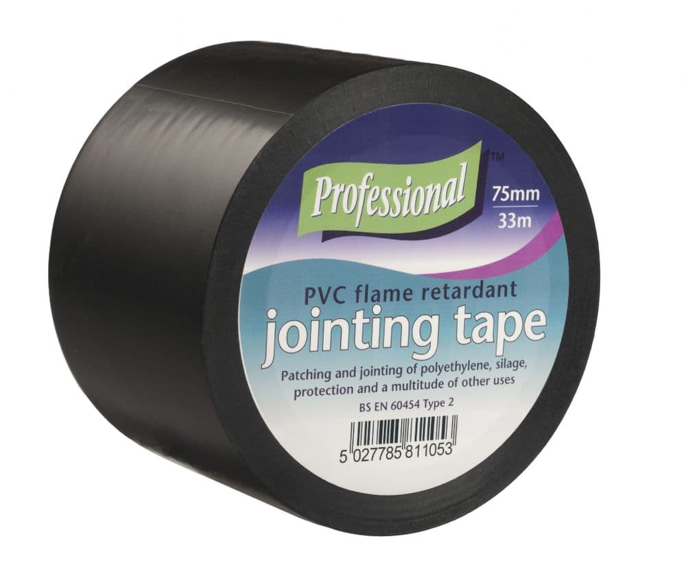 Single Sided Black PVC DPM Jointing Tape 75mm X 33M