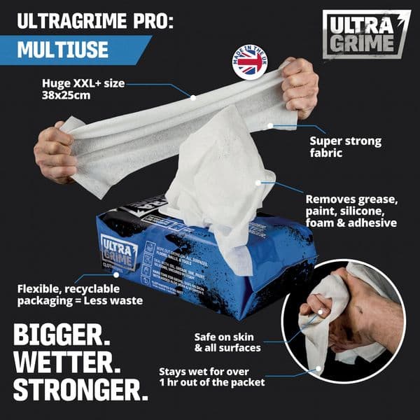 Ultra Grime Multiuse XXL Wipes 100 Per Pk