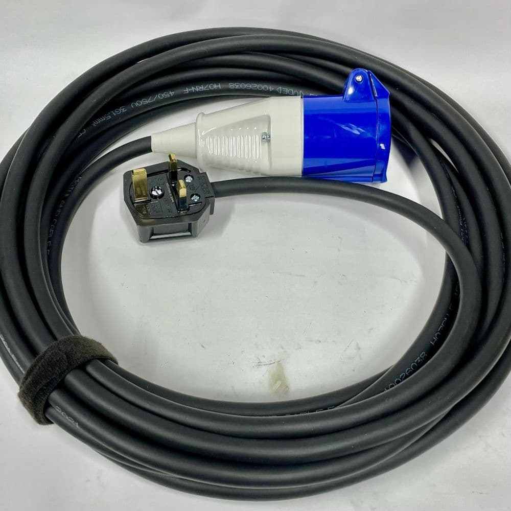 240v 13 Amp MK Plug to 16 Amp Walther Socket Convertor Extension Lead 1 ...