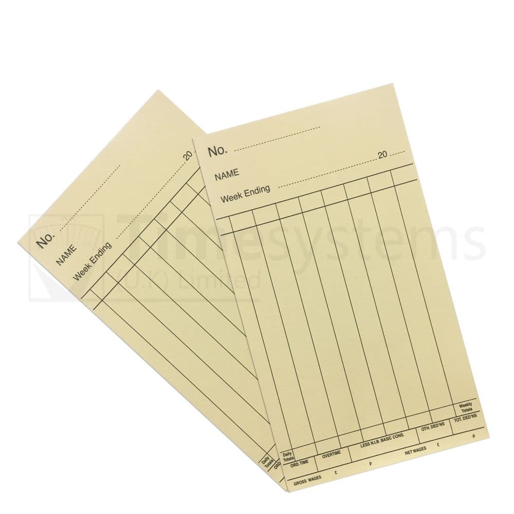 5007-2 Time Clock Cards