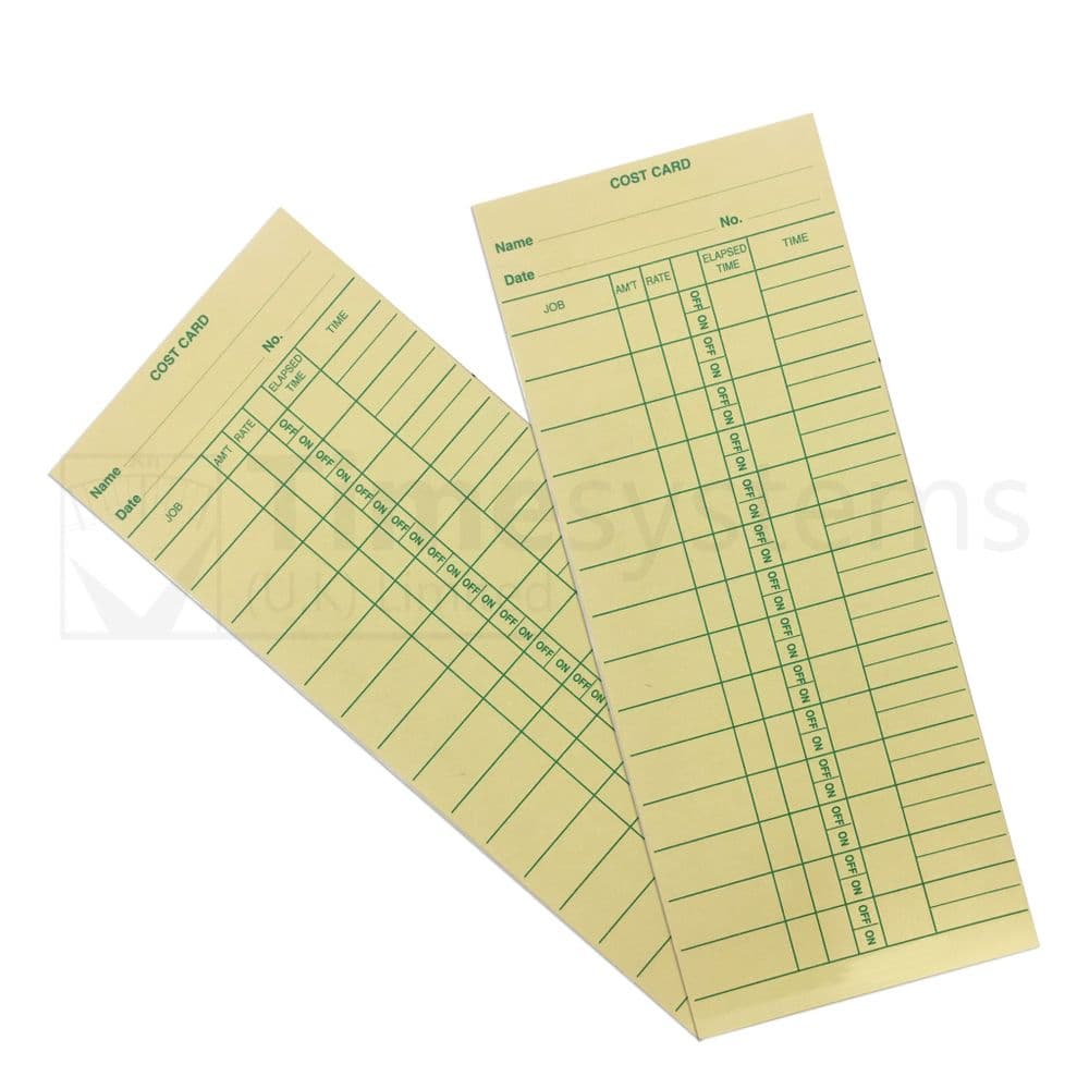 5019 Cost Time Clock Cards