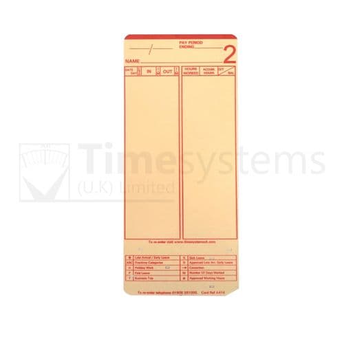 A11P Time Clock Cards
