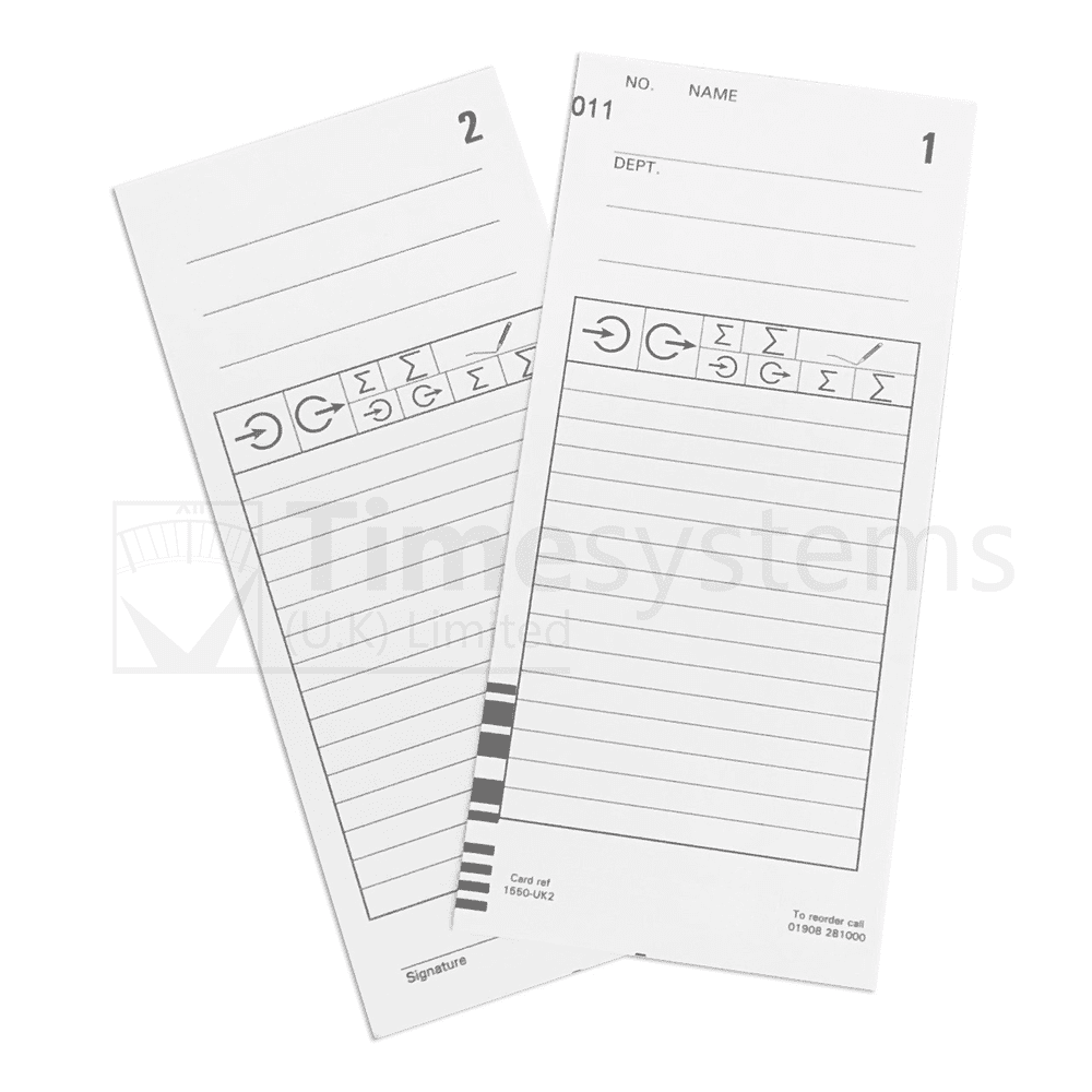 TP4M Time Clock Cards Pk1000