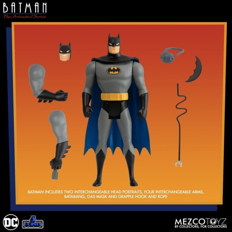 Mezco 5 Points Batman The Animated Series Action Figure Set Batman ...