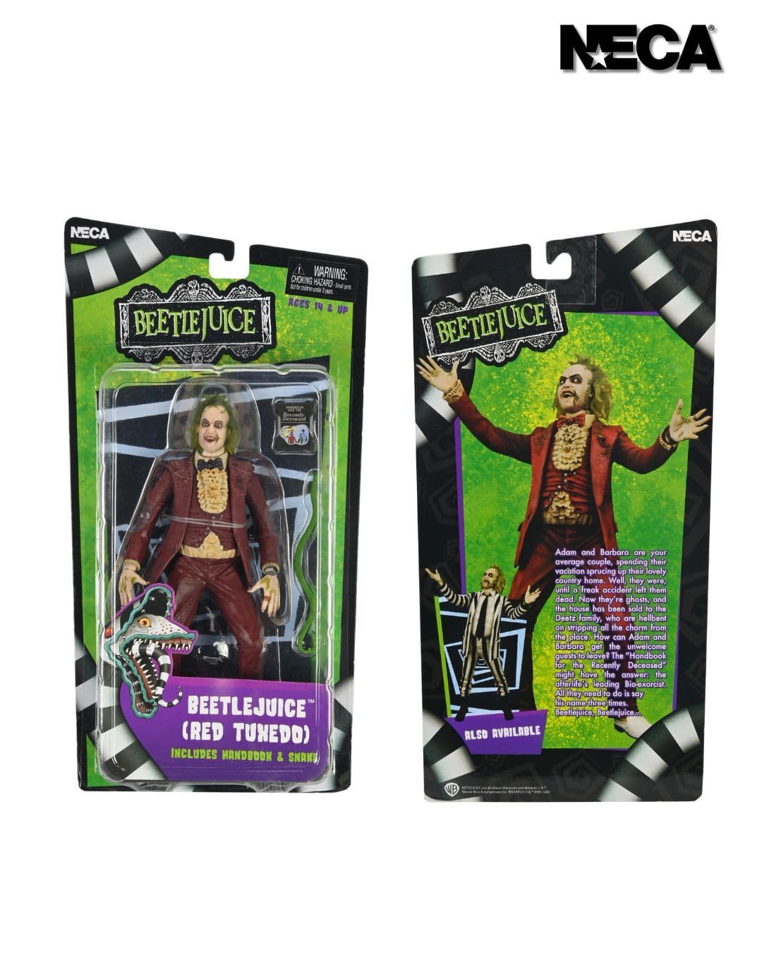 NECA Beetlejuice 1988 Red Tuxedo Beetlejuice Action Figure - INSTOCK