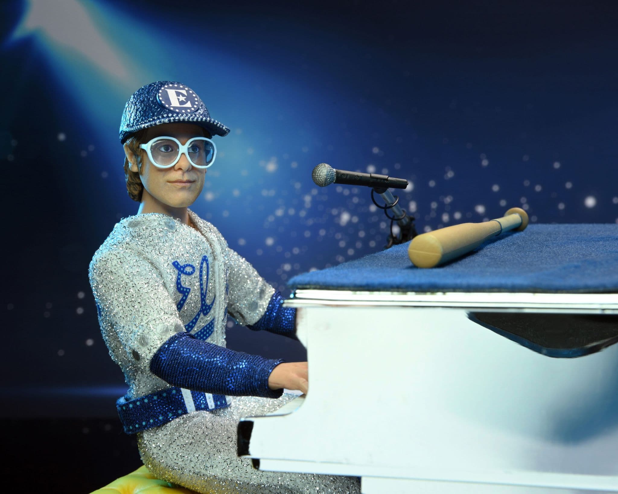NECA Elton John with Piano Live 1975 Deluxe Clothed Action Figure - INSTOCK