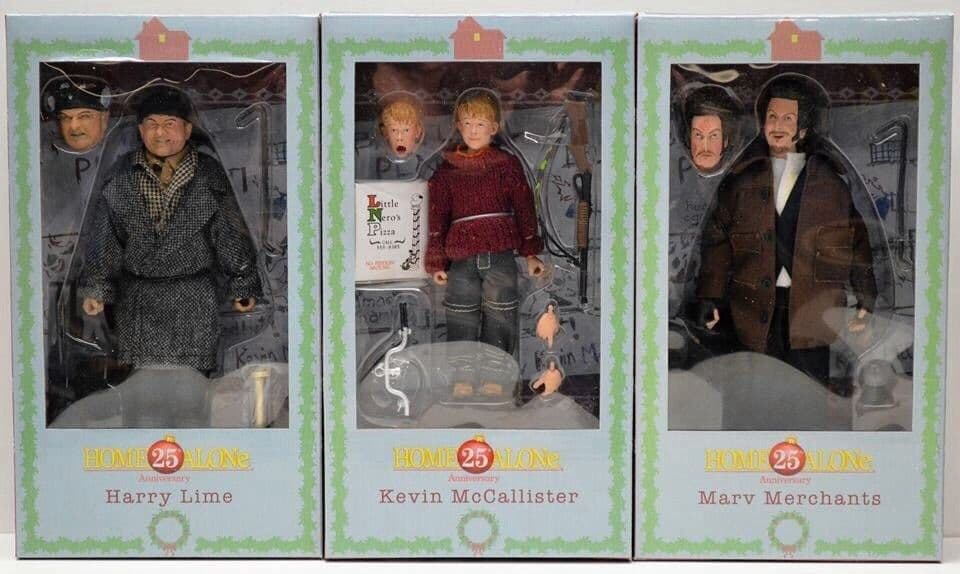 NECA Home Alone Complete Set Kevin Marv Harry Clothed 8" Figures - Pre ...