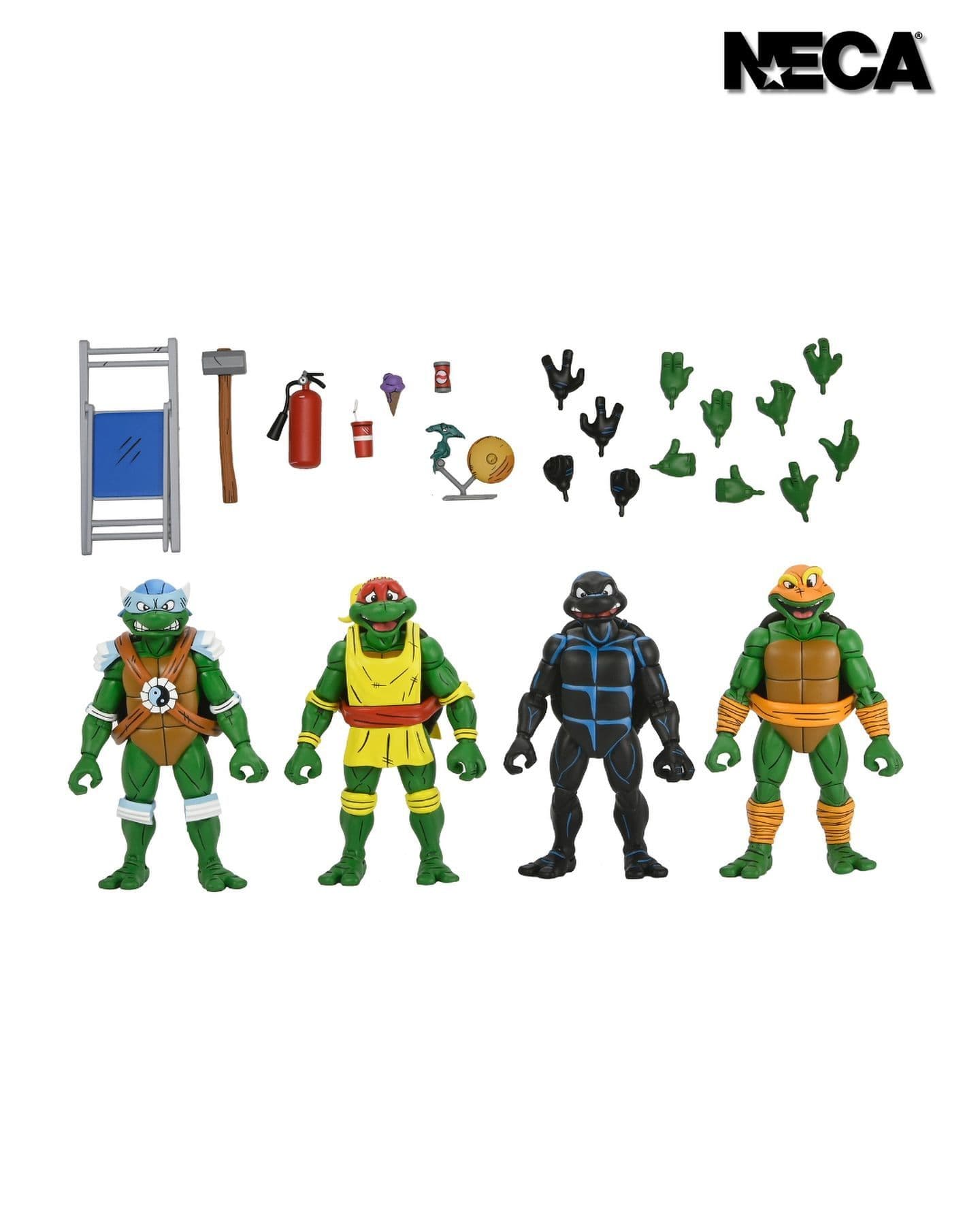 NECA Teenage Mutant Ninja Turtles Archie Comics Stump Wrestling 4 Pack ...
