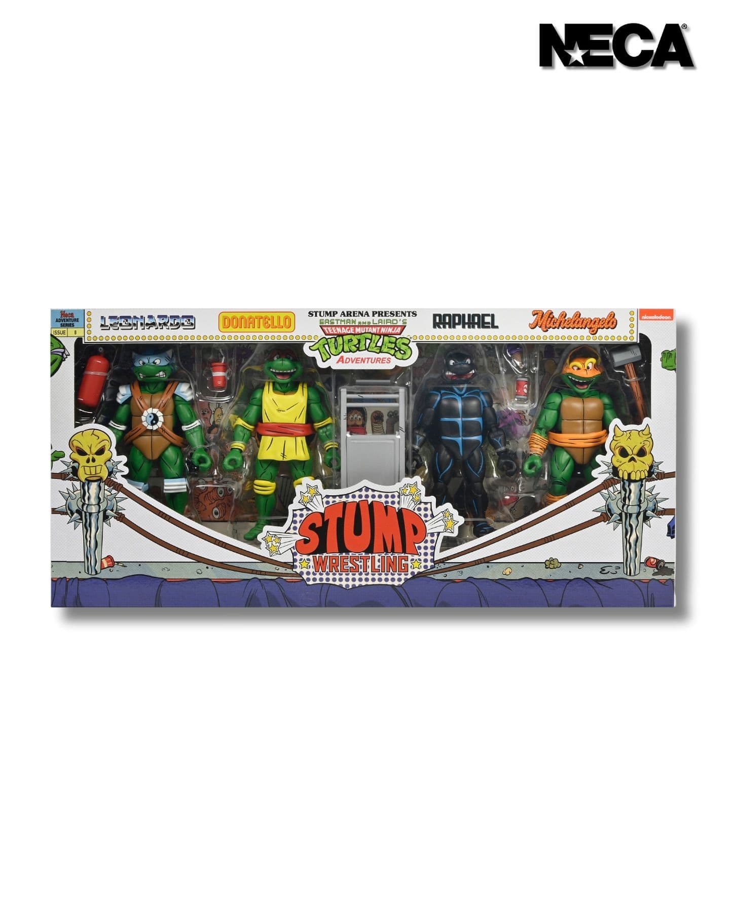 NECA Teenage Mutant Ninja Turtles Archie Comics Stump Wrestling 4 Pack ...