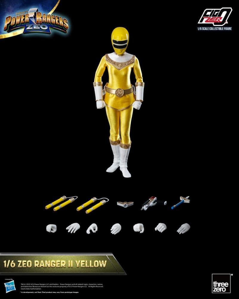 ThreeZero Power Rangers Zero FigZero Yellow Ranger 1/6 Scale Figure ...