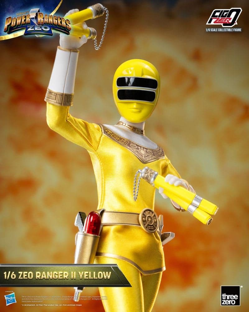 ThreeZero Power Rangers Zero FigZero Yellow Ranger 1/6 Scale Figure ...
