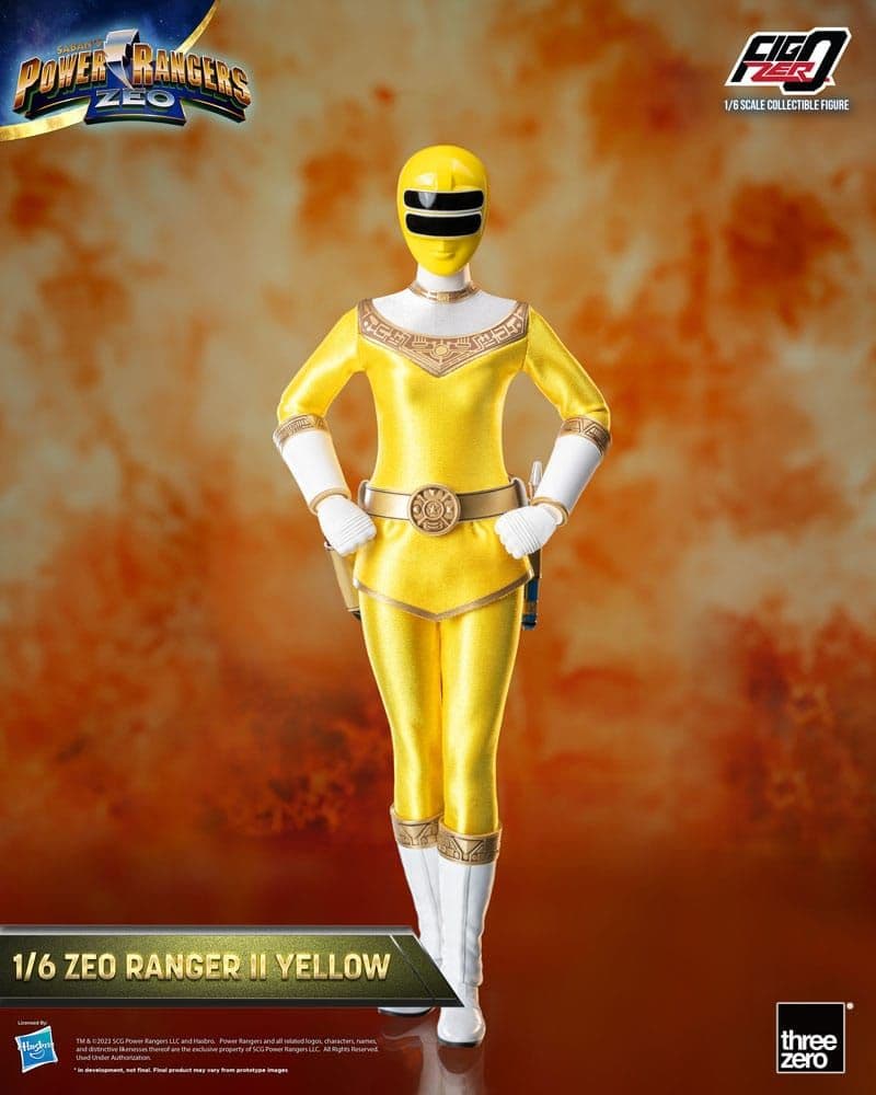 ThreeZero Power Rangers Zero FigZero Yellow Ranger 1/6 Scale Figure ...