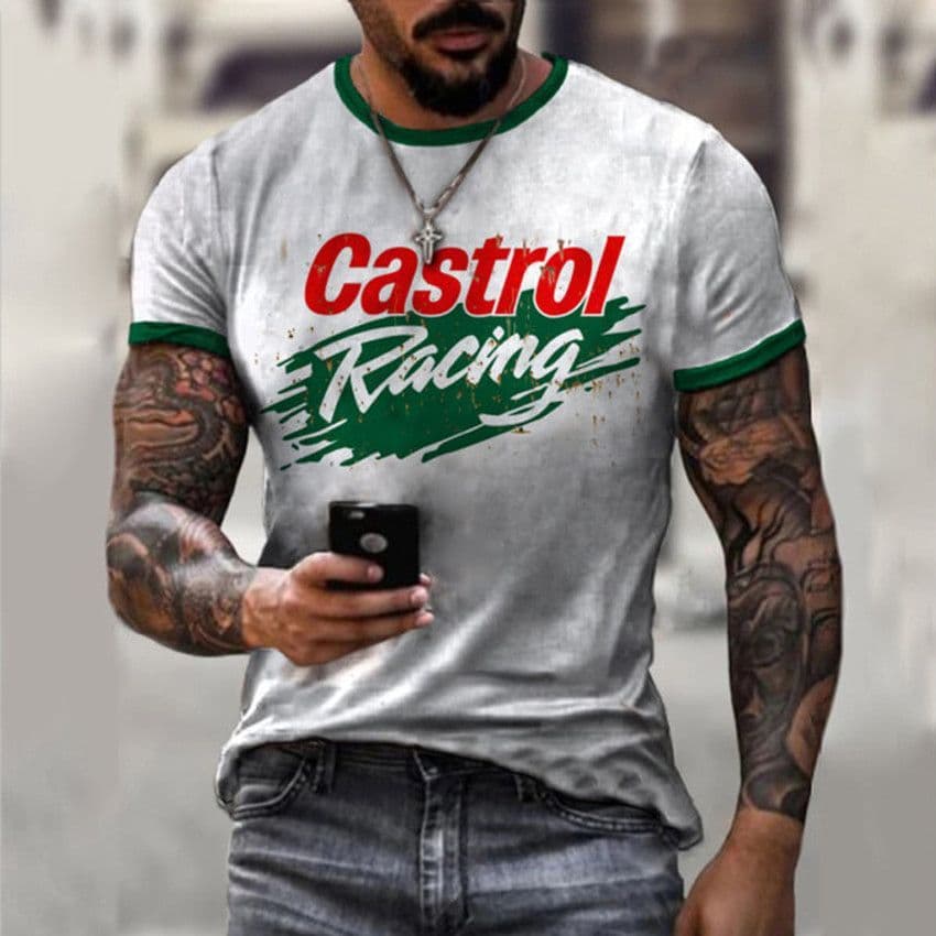 Castrol Racing Motorsport Inspired Adult 3d Print T Shirt