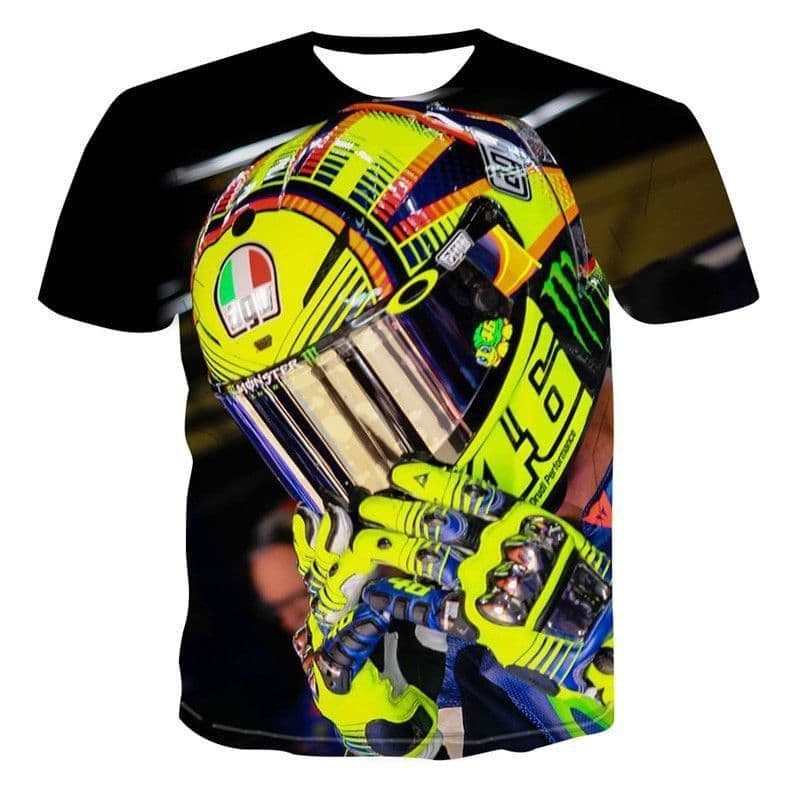 Motogp Legends Helmet Inspired 3d Print T Shirt - New