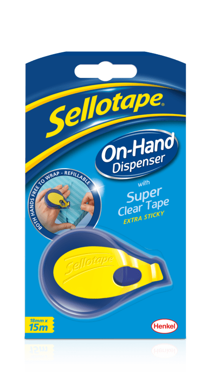Sellotape On Hand Dispenser - Including 18mm x 15m Roll