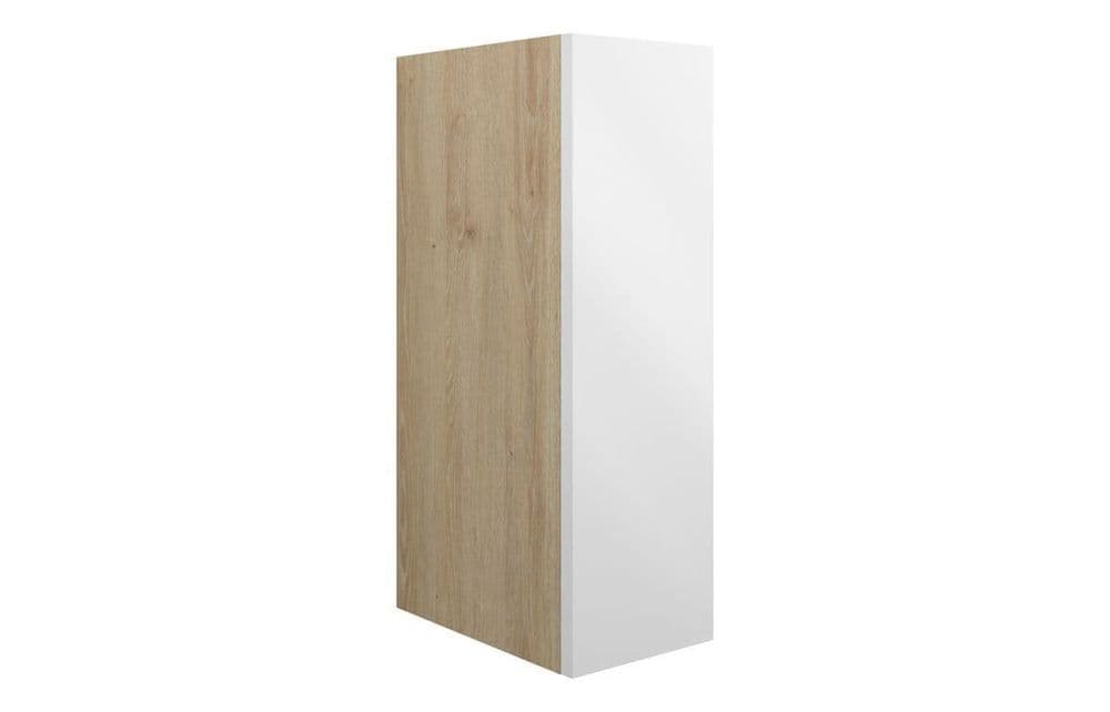 Ben Lawers 200mm Standard Toilet Roll Unit - White Gloss Oak Cab