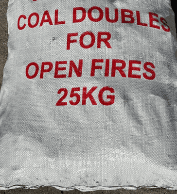 Coal smokeless ovoids in 25kg red bag