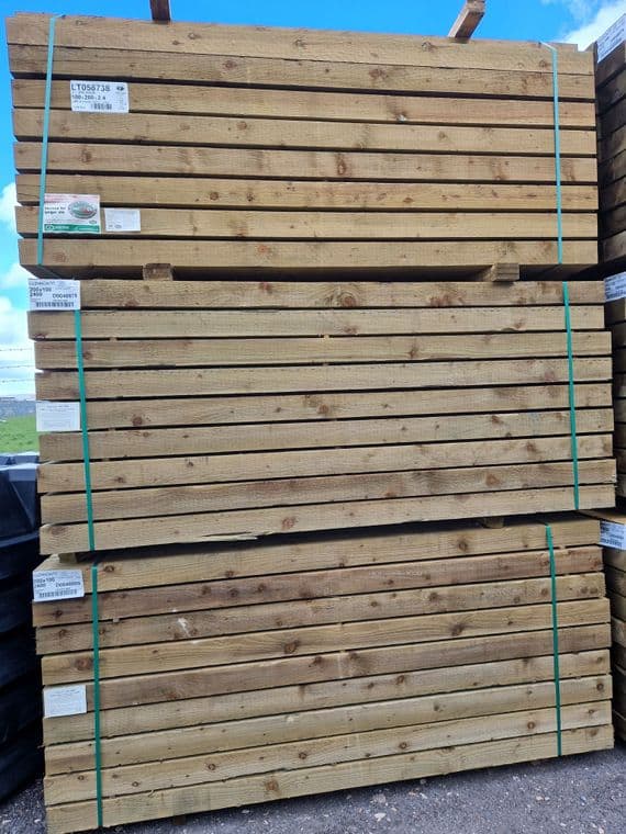 Pine Timber Sleepers - KBM Builders Merchants