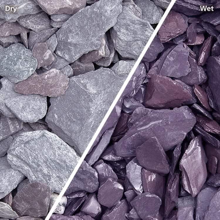 Plum Slate Chippings - Garden Stone KBM Aberdeen & Inverness