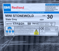 Redland Mini Stonewold Tile - Smooth Grey KBM