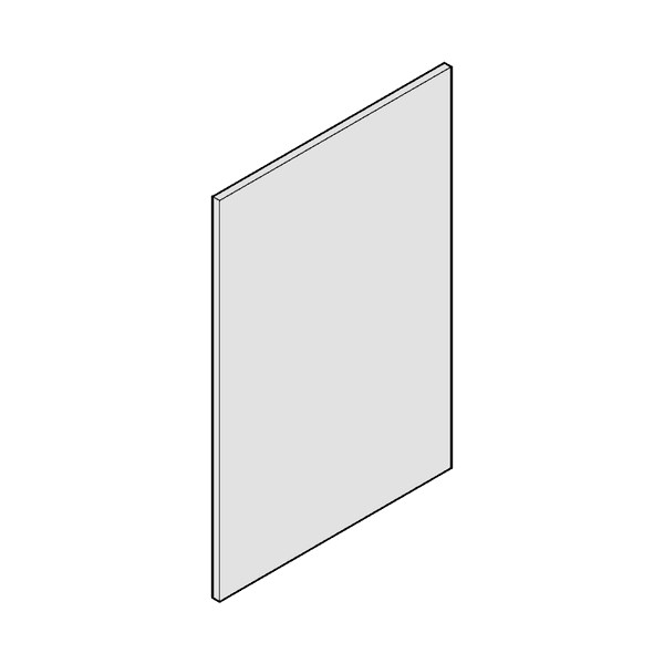 Slab Gloss White 650 Base End Panel