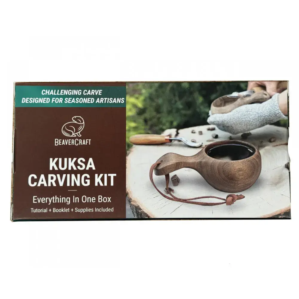 BeaverCraft DIY07 Walnut Kuksa Carving Kit Craft Your Own Nordic Tradition