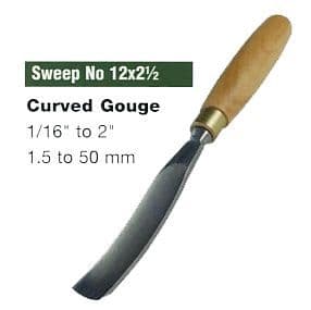 Curved Gouges Sweep No 12 x 2 1/2