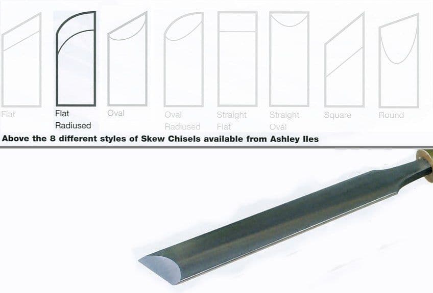 Flat Section Radius Edge Skew Chisels