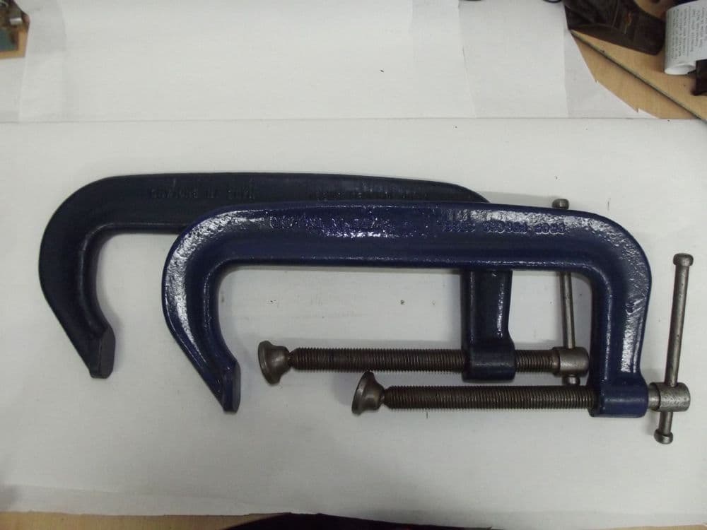 Record 12" Heavy Duty Drop Forged G-Clamps PAIR