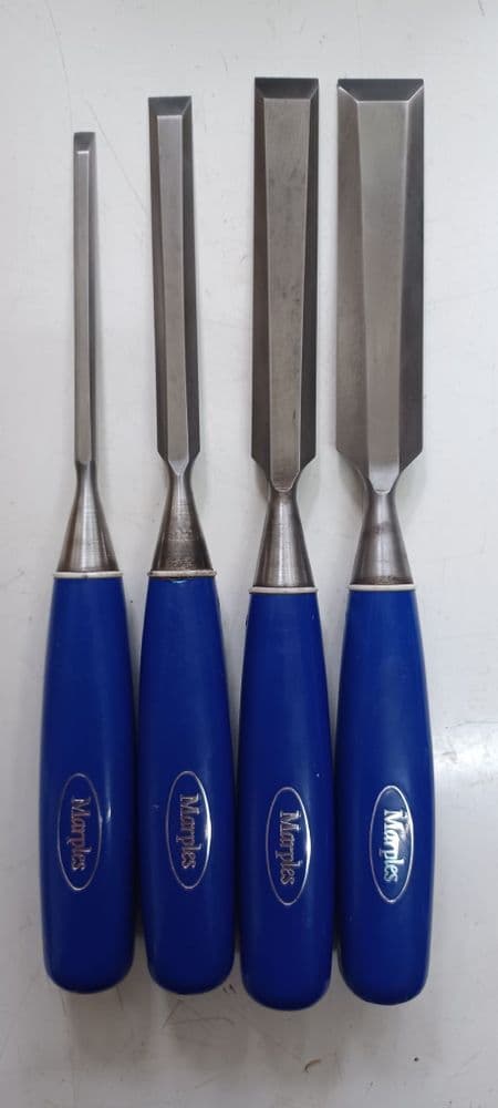 Set of 4 Marples Bevel Edge Chisels