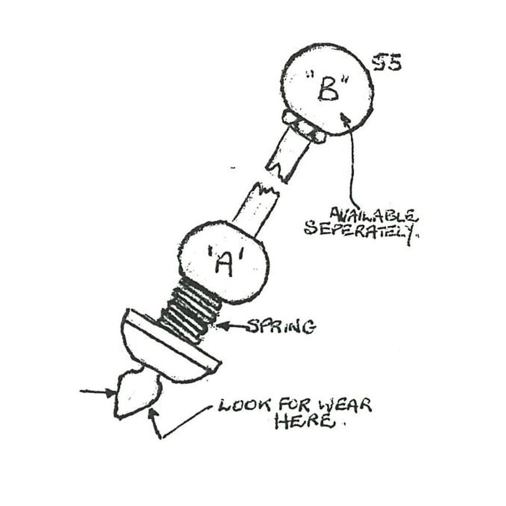 216 Remote Gear Lever Mechanism knob ball & spring