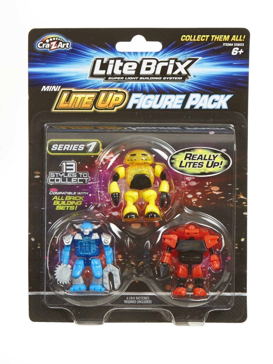Lite brix 3 FIGURE Lite Up Pack - SERIES 1 - NEW