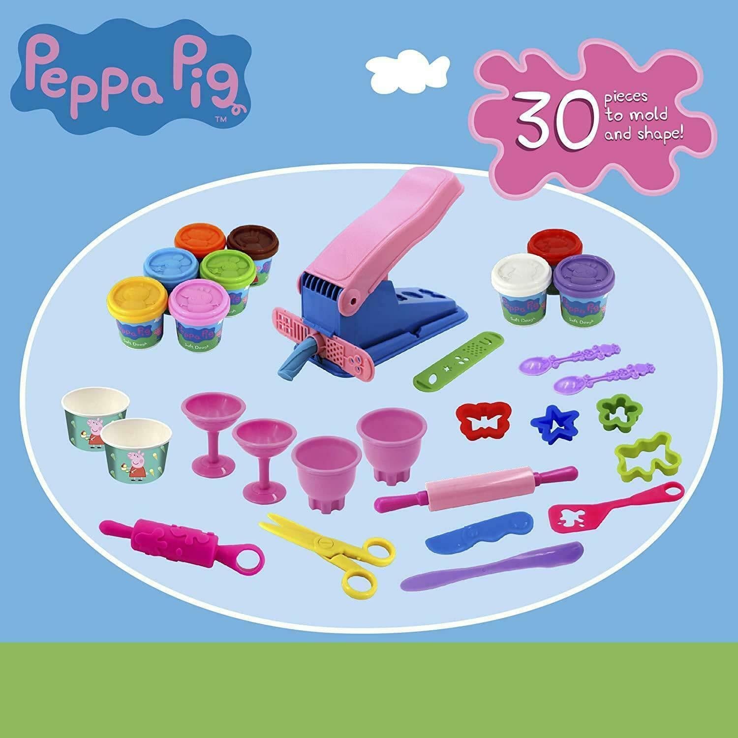Peppa Pig - SUPER ICE CREAM DOUGH FACTORY - 30 Pieces