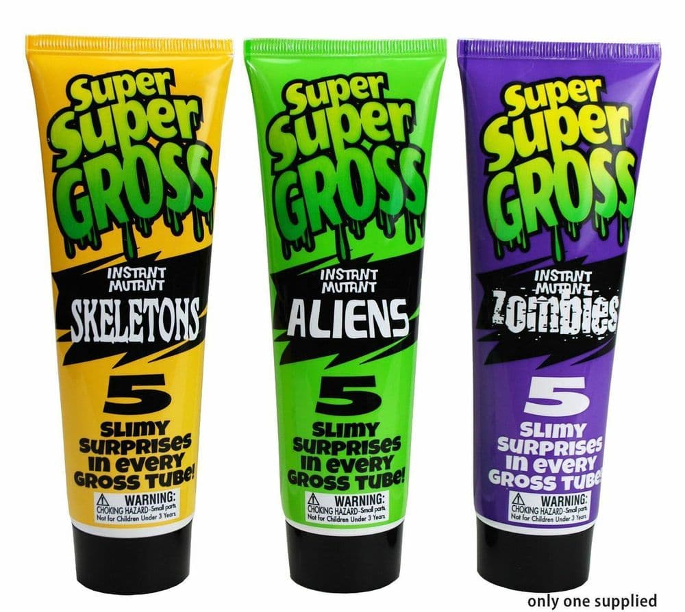 Super GROSS SLIMY TUBES - SKELETONS Aliens or ZOMBIES
