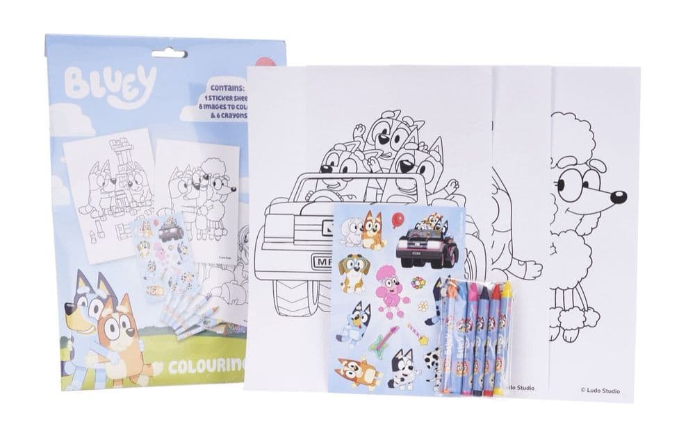 Bluey Colouring Set with Crayons Wholesale UK 13539