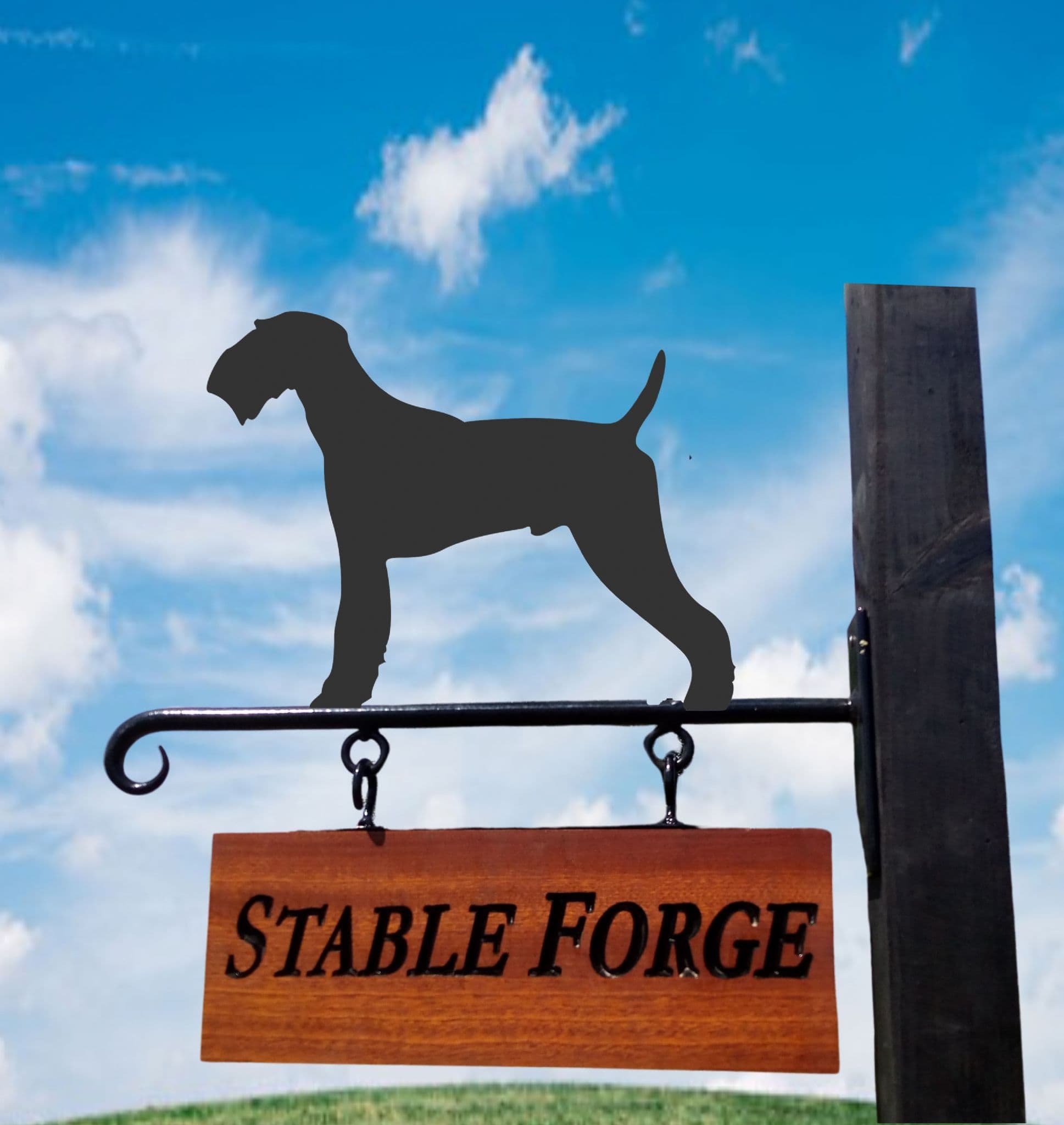 Airedale Hanging Sign