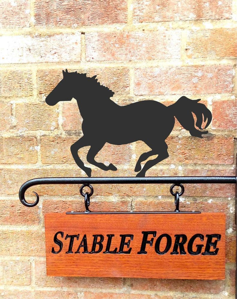 Galloping Horse Hanging Sign