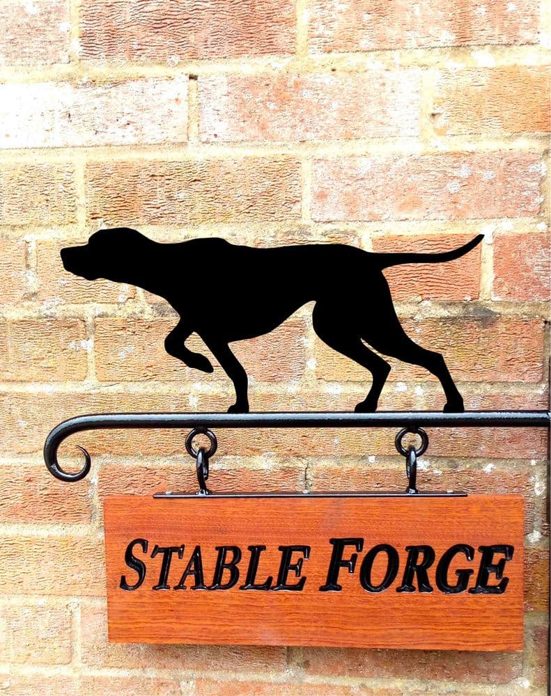 German Smooth Pointer Hanging Sign