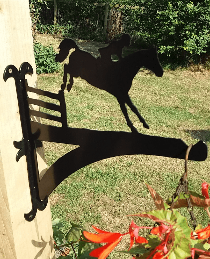 Horse Jumping 2 Hanging Basket Bracket
