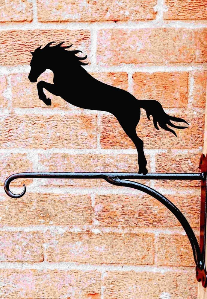 Horse Leaping Hanging Basket Bracket