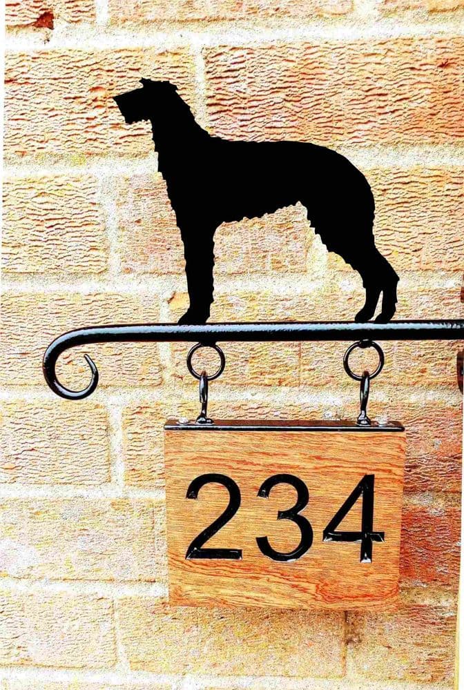 Irish House Number Signs Irish Oak Victorian Style 20mm Personalised