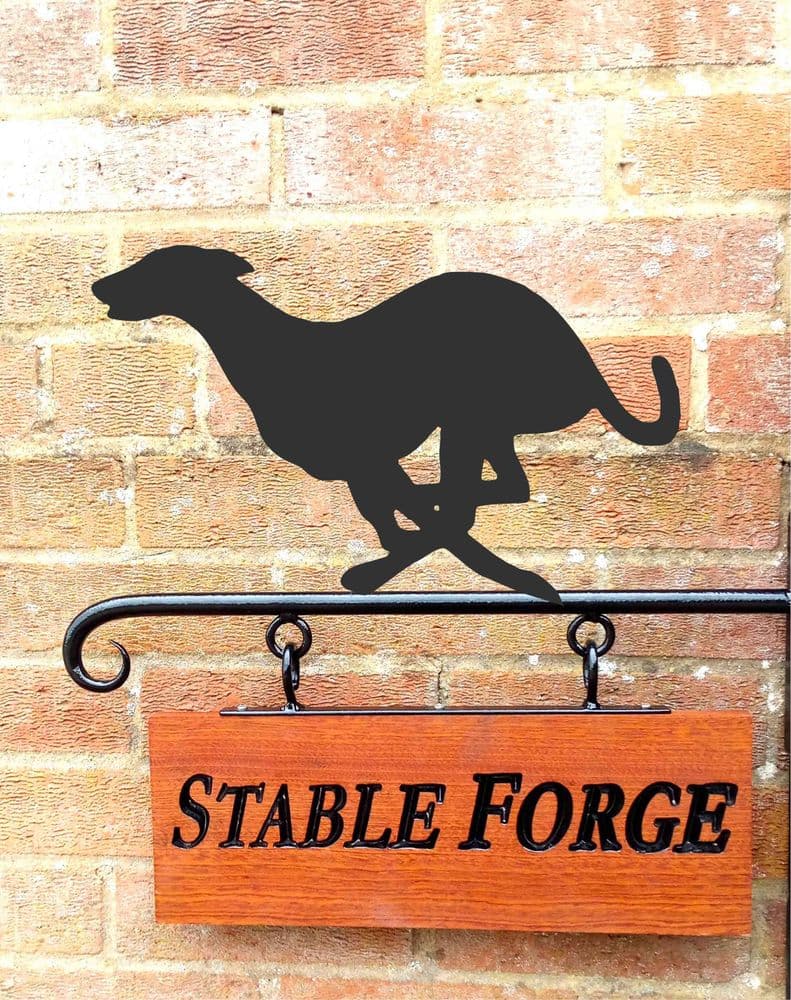 Whippet / Greyhound Running Hanging Sign