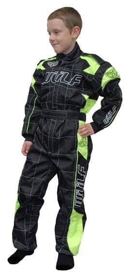 WULF KIDS SUIT BLACK/FLUO YELLOW