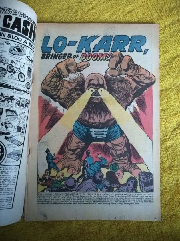 FEAR NO 4 JULY 1971 MARVEL COMICS