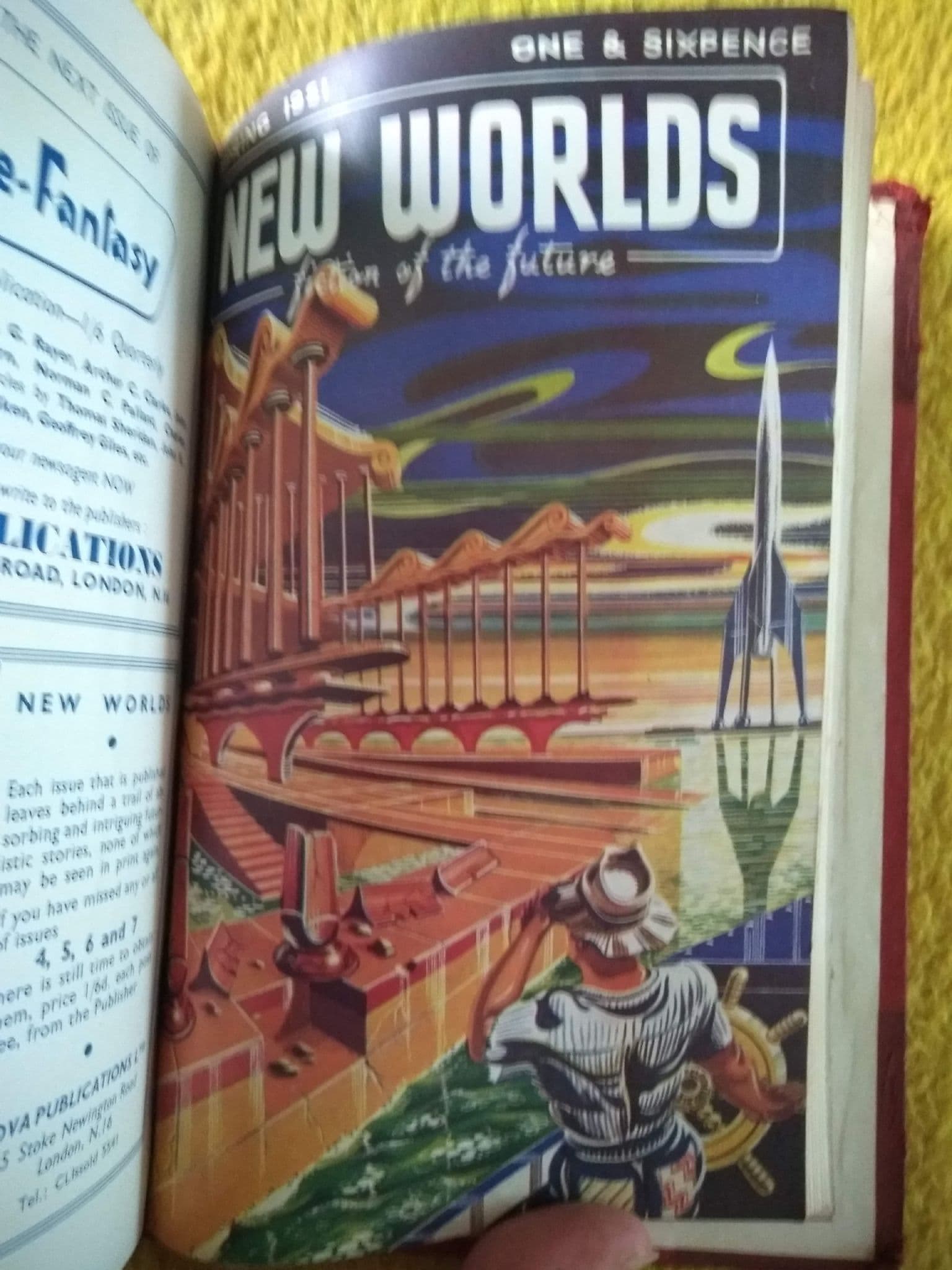 NEW WORLDS MAGAZINE 4 VOLUMES OWNED by John CARNELL