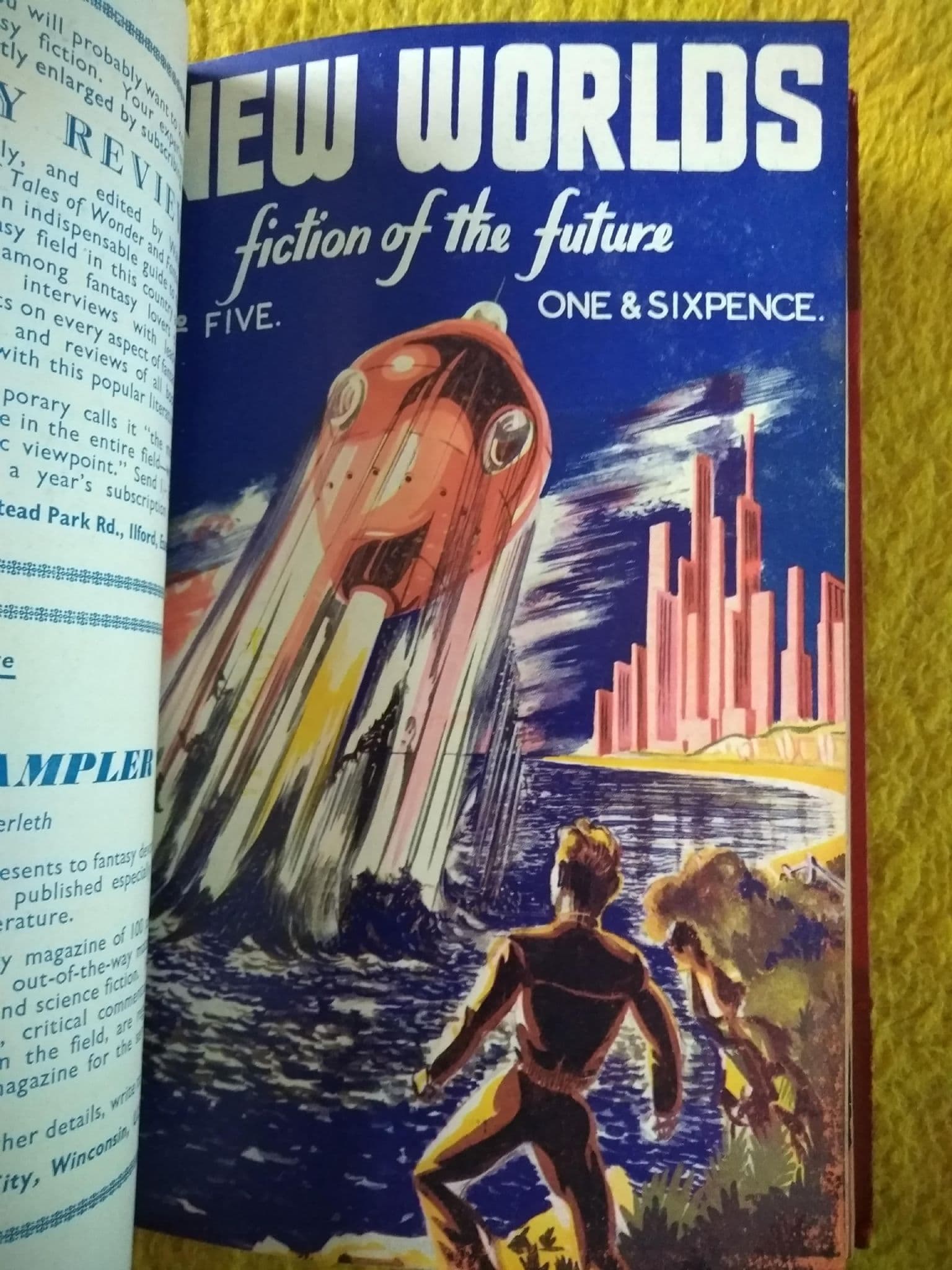 NEW WORLDS MAGAZINE 4 VOLUMES OWNED by John CARNELL
