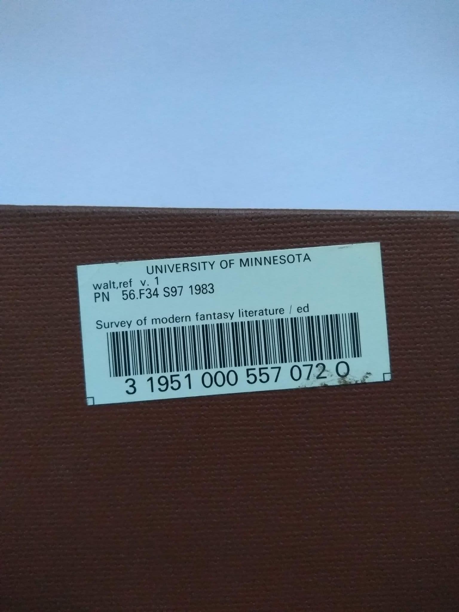 SURVEY OF MODERN FANTASY LITERATURE Edited by Frank N MAGILL 5 VOLUMES Hardcover