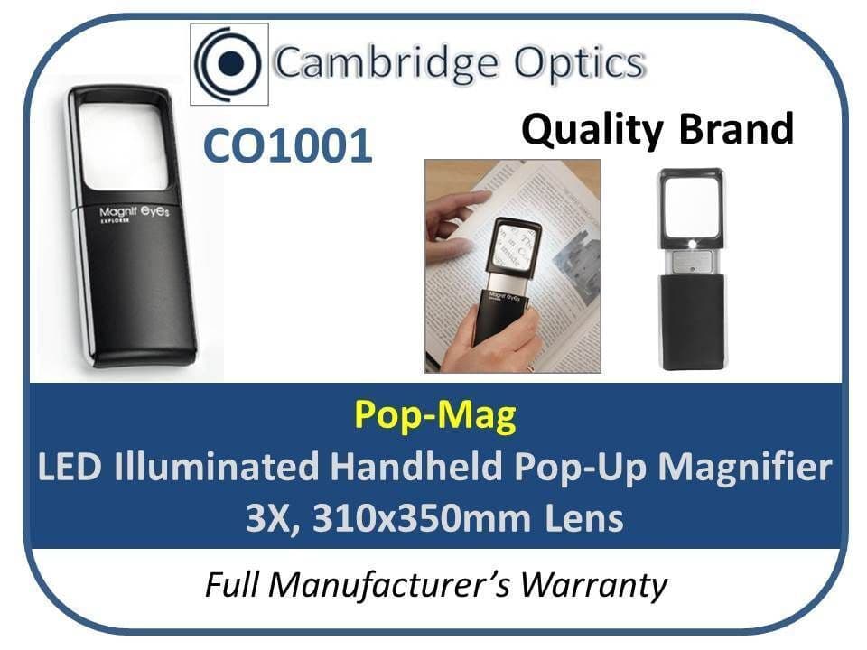 Pop-Mag LED Handheld Magnifier 2X