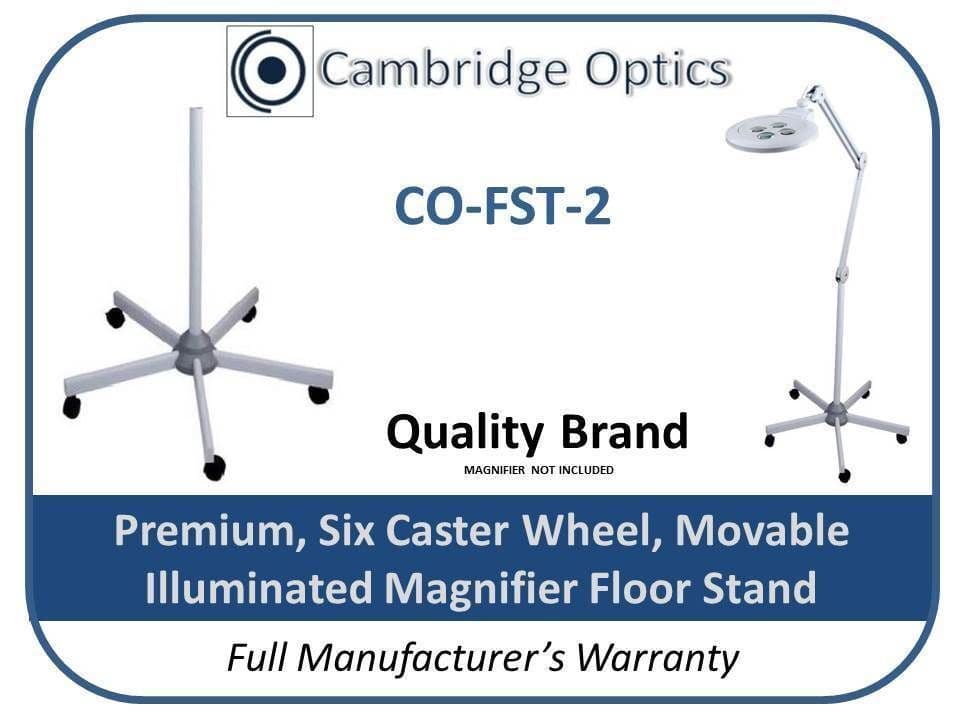 Premium Movable Floor Stand for Illuminated Magnifiers 5 Spokes with ...